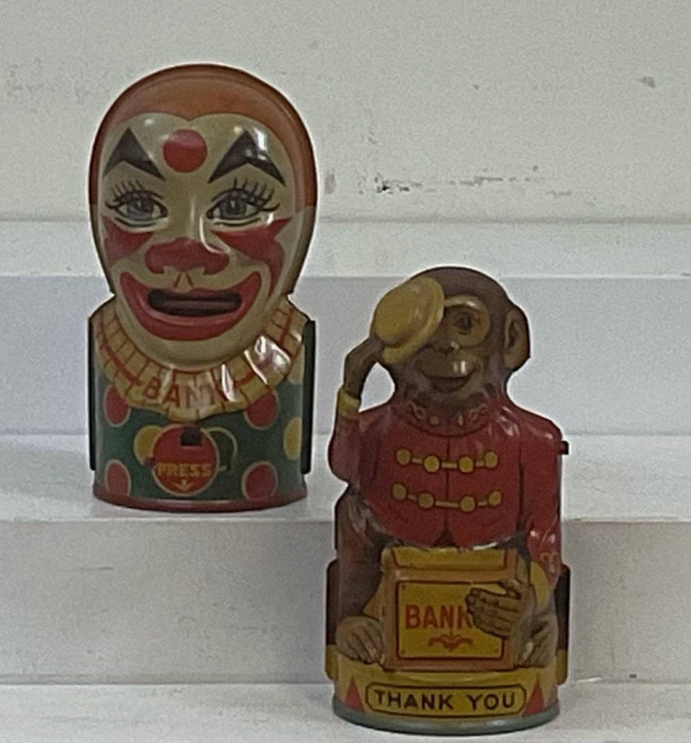 Monkey & Clown Banks Auction