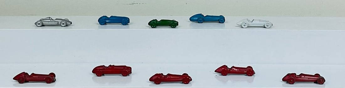 Ten Tiny Scale Racing Cars Mercury Toys