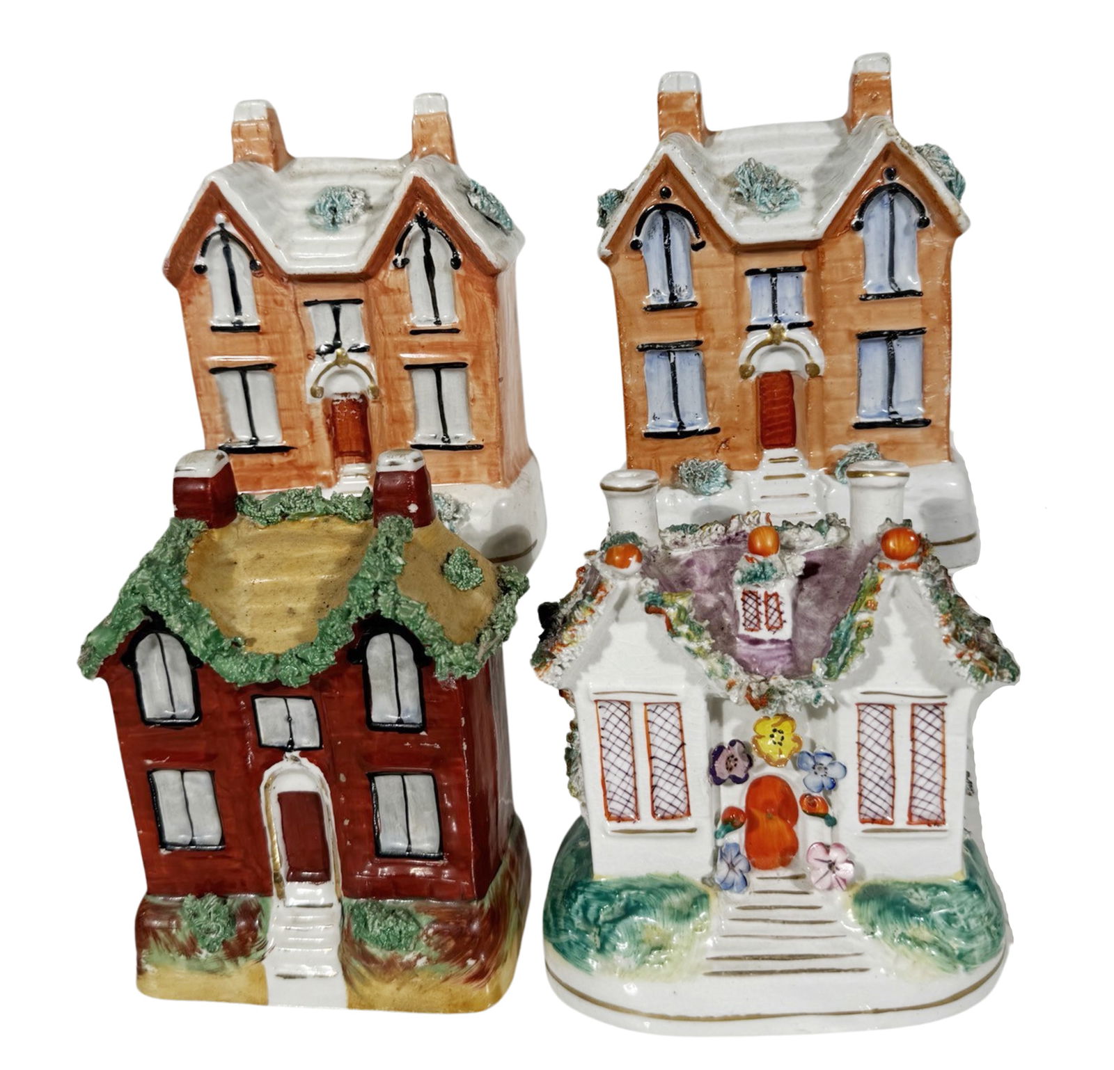 Four Ceramic Cottages