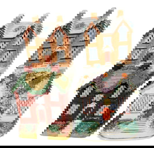 Four Ceramic Cottages