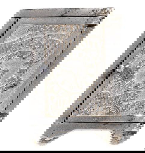 White City Puzzle Safe #323 Cast Iron Bank