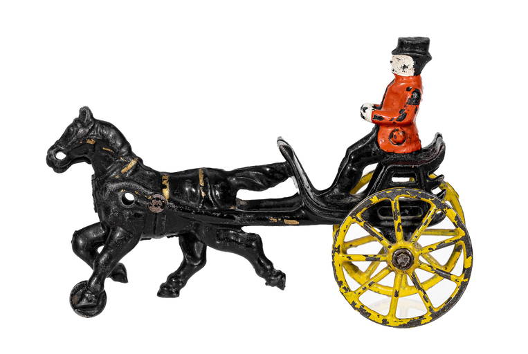 Miniature Pony Gig Cast Iron Toy