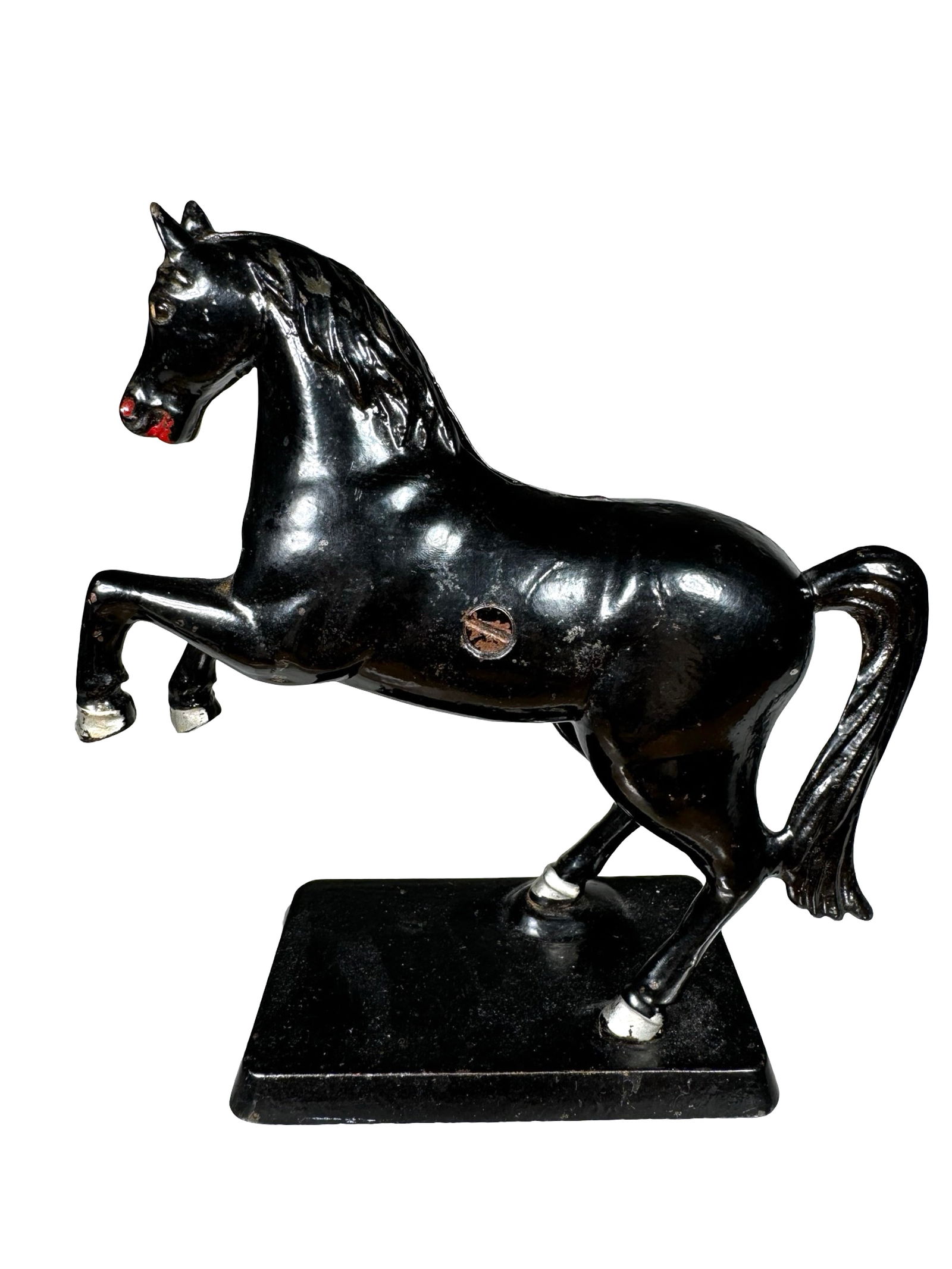 Rearing Horse On Rectangular Base - Iron Bank Auction