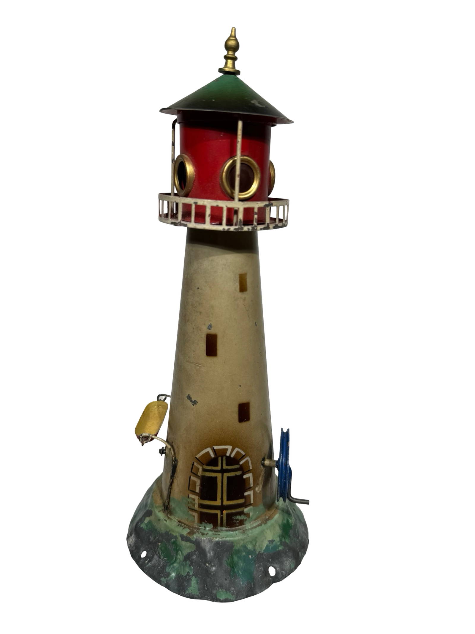 Lighthouse With Battery Operated Light - Steam Attachment & Hand Crank ...