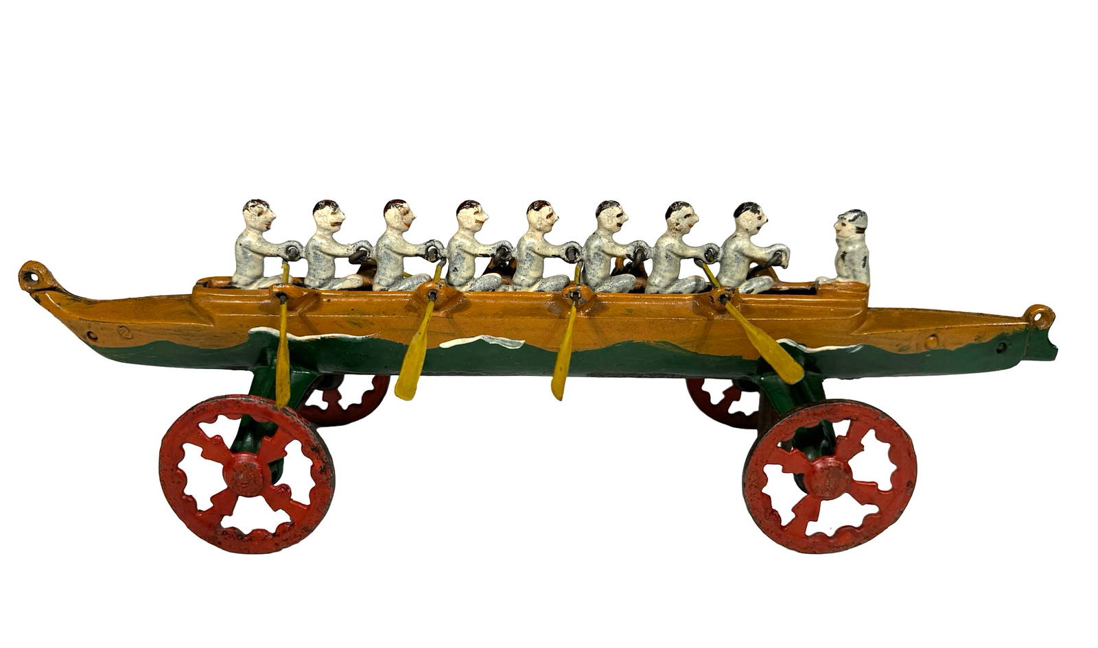 Eight Man Rowing Scull Variant With Collegiate Rowers - Cast Iron Toy ...