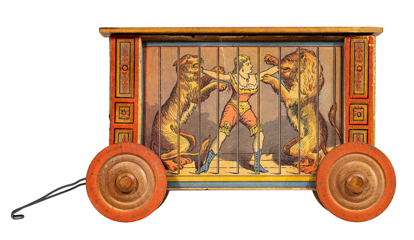 Fearless Lady Lion Tamer - Paper Litho Toy Auction