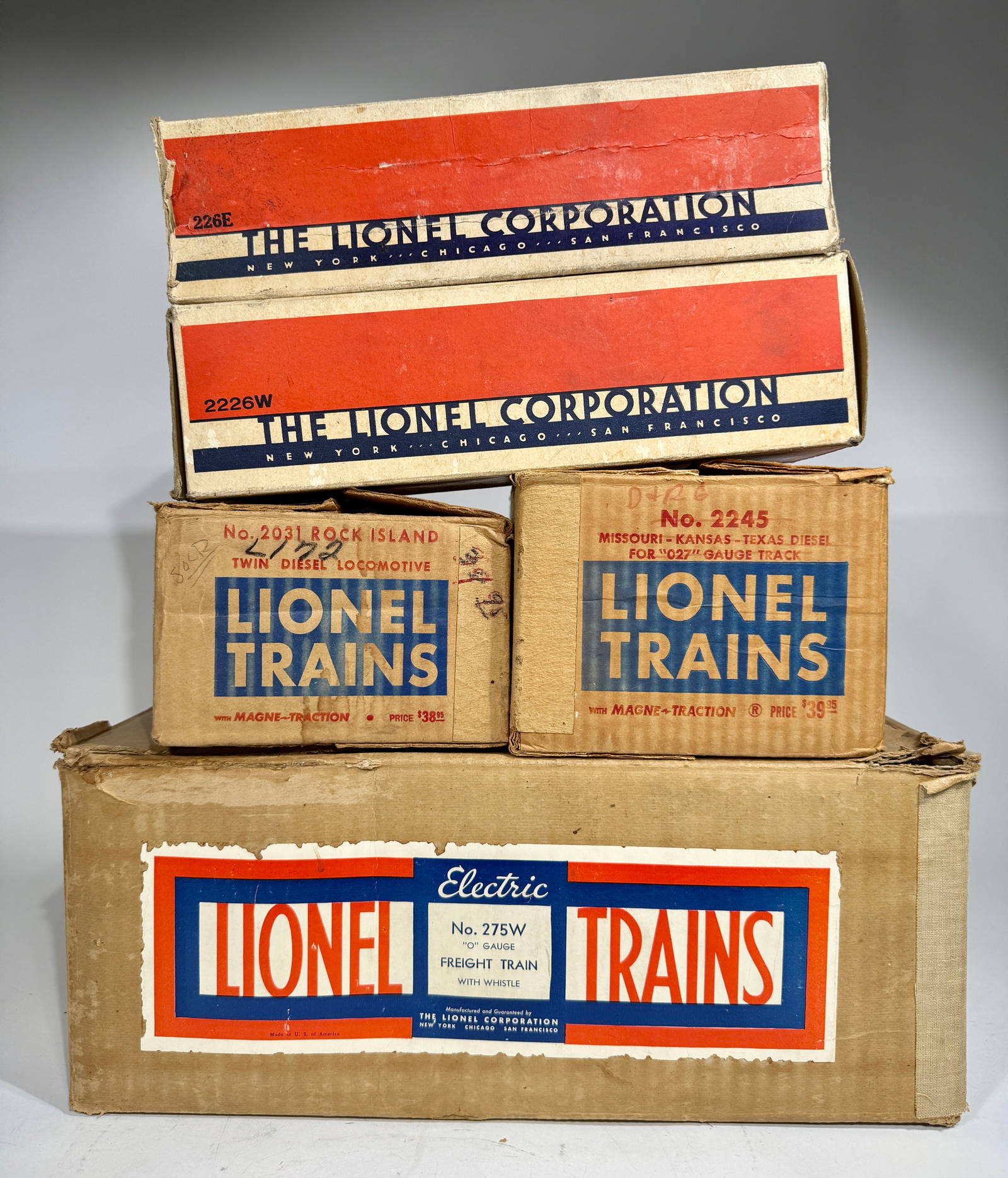 Lionel Trains Empty Boxes Auction