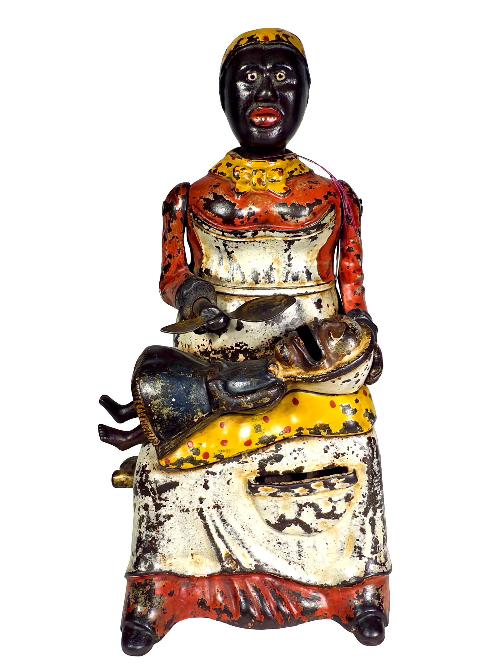 Mammy And Child Cast Iron Mechanical Bank Auction