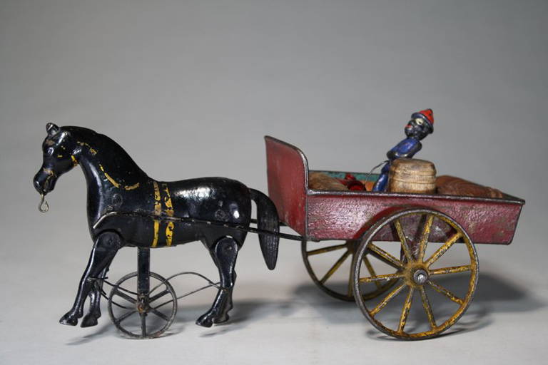 “daisy” Cart With Driver Ives Cast Iron