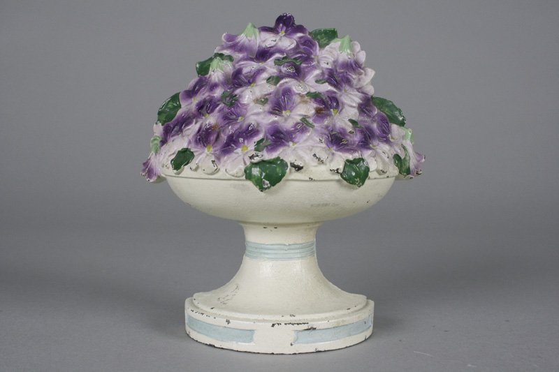 Violets in Basket Cast Iron Doorstop - Mar 7, 2015 | The RSL Auction Co ...