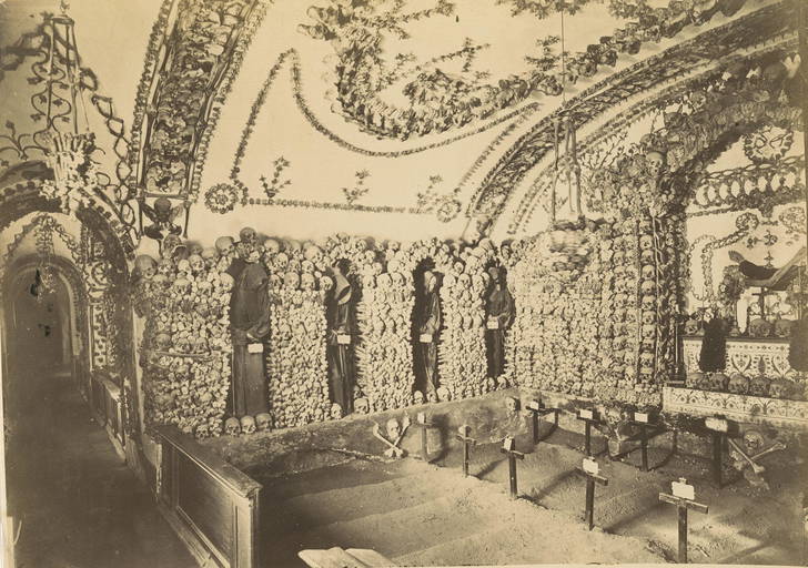 Ossuary. Ossuary Of The Capuchin Monks, Rome. C1880