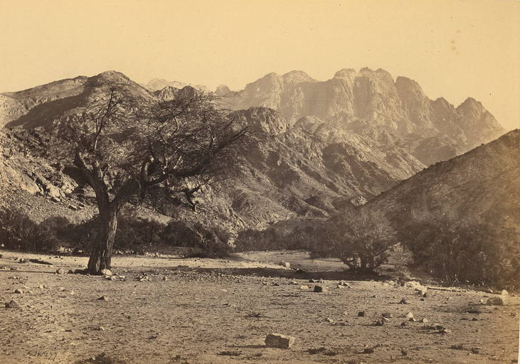 Holy Land. Mount Serbal From The Wadee Feyran. C1860