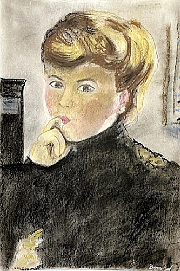Portrait Of Lucette - Pierre Bonnard - Pastel On Paper