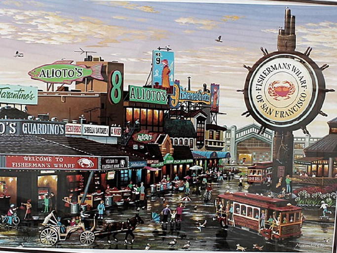 Fisherman’s Wharf Alexander Chen Lithograph