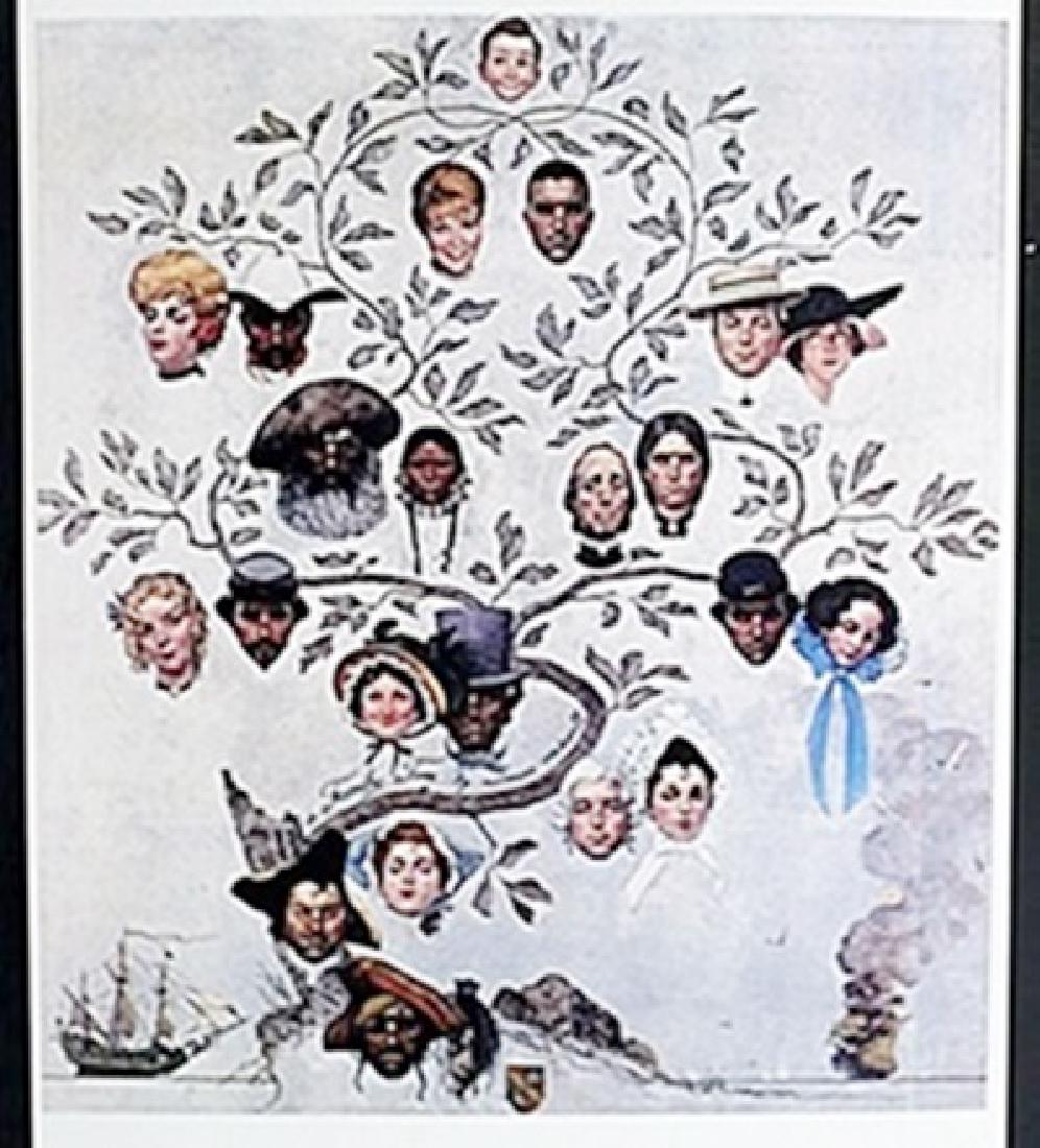 Lithograph "A Family Tree" Norman Rockwell