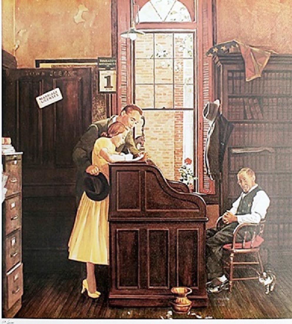 Marriage License - Norman Rockwell - Lithograph