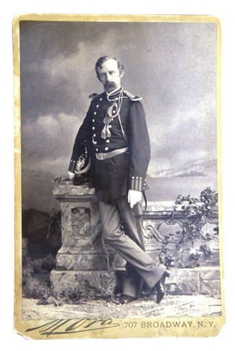 Cabinet Card Photo Of G.a. Custer In Dress Uniform