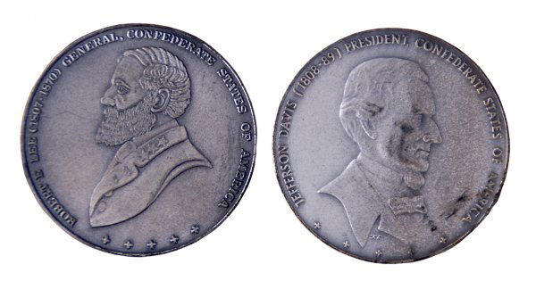 375: 2 early commemorative coins. Robert E. Lee (1807-1