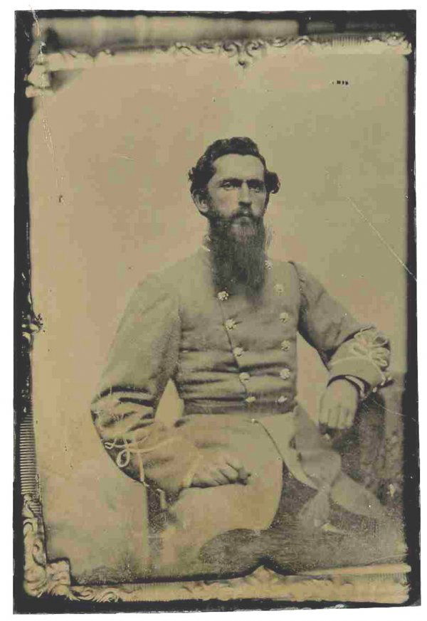 1110: Tintype Confederate Officer Ambrotype Civil war R
