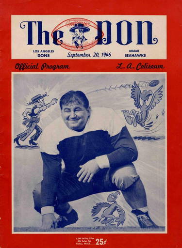 Angeles Dons Miami Seahawks Program Aafc Football