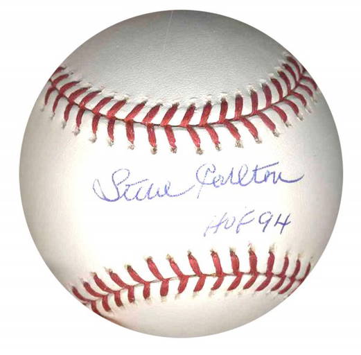 Steve Lefty Carlton Baseball Signed Phillies Pitc