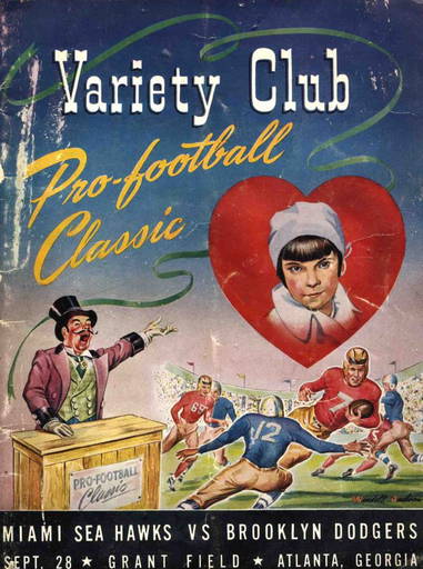 Seahawks Dodgers Football Aafc Program Grant 1946