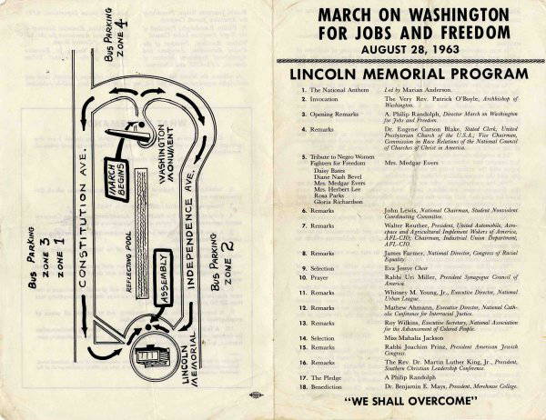 434 Martin Luther King I Have A Dream Program Rare 1963