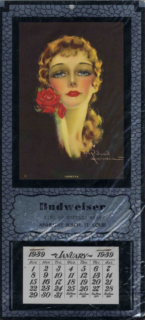 865: Anheuser Busch Budweiser Beer Pinup Calender Girl