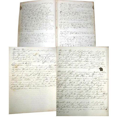 2583: Civil War Soldier Diary Union Naval Captain Sea B