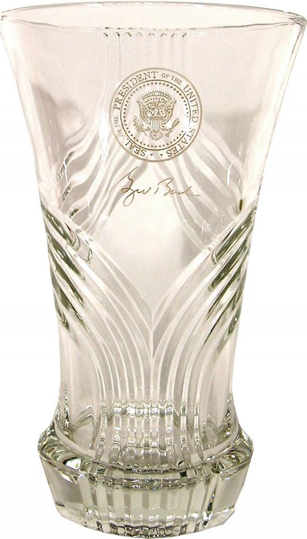 George Bush Presidential Seal Vase White House Gift