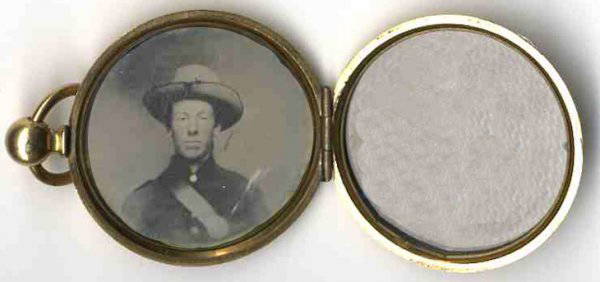Civil War Soldier Tintype Confederate Identified Locket