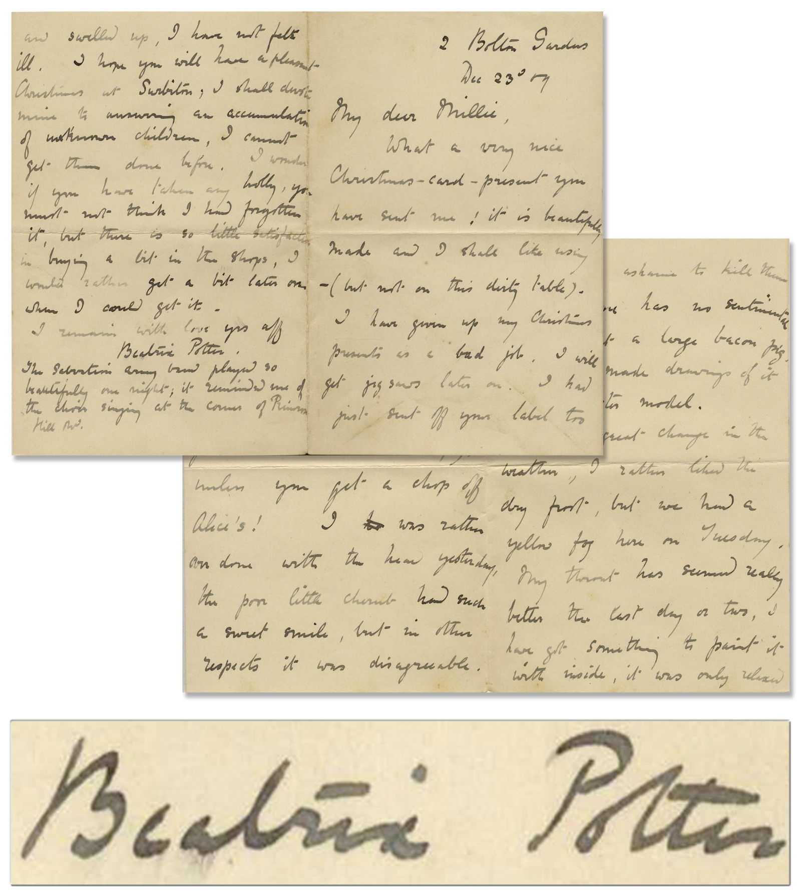 Beatrix Potter Autograph Letter Signed