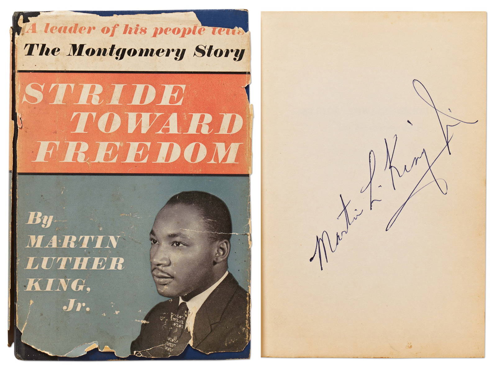 Martin Luther King Signed ''stride Toward Freedom'' Auction
