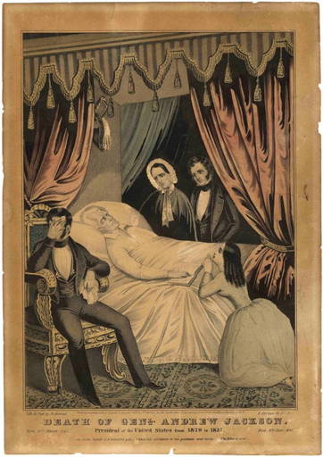 Currier Lithograph Death General Andrew Jackson Ph