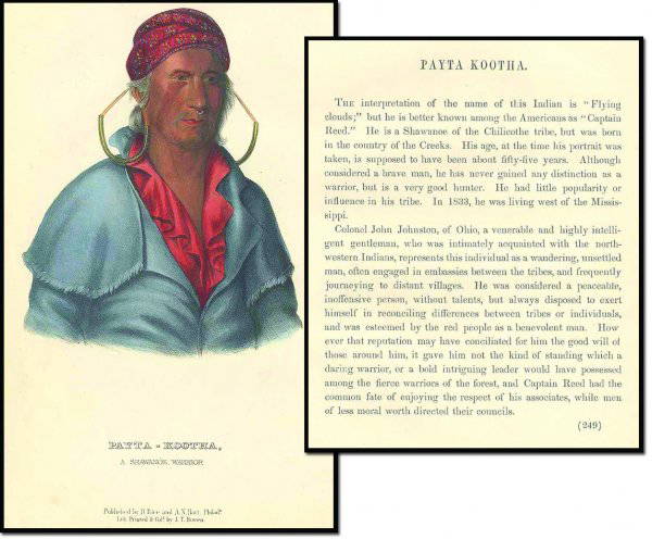 Mckenney Hall Payta Kootha Shawanoe Warrior Lithog