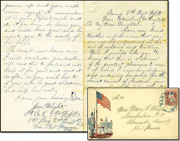 Soldier Letter Als Civil War Patriotic Cw Signed