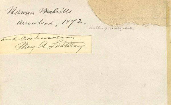 Herman Melville Signature 1872 Moby Dick Autograph