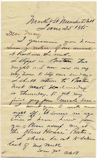 Civil War Soldier Letter Signed 34th Ma Als