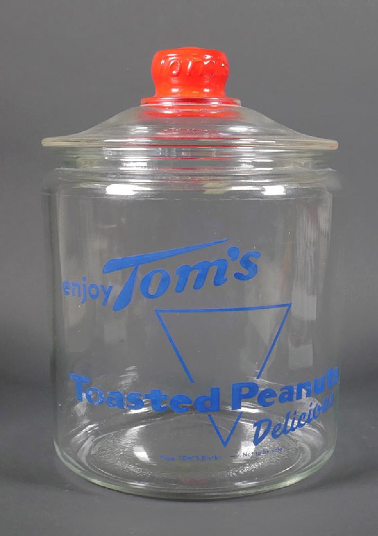 Vintage Candy Store Toms Toasted Peanuts Jar