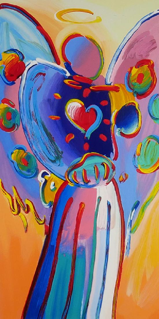 Peter Max "Angel with Heart" HC Signed Serigraph