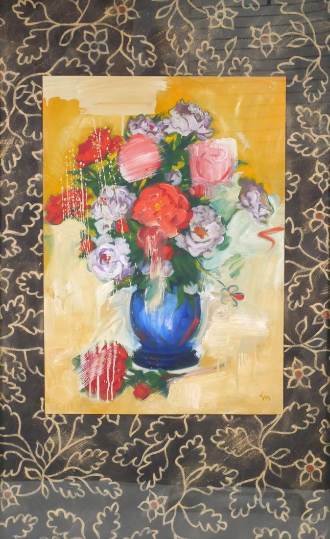 James Michaels Oil on Board Floral Still Life