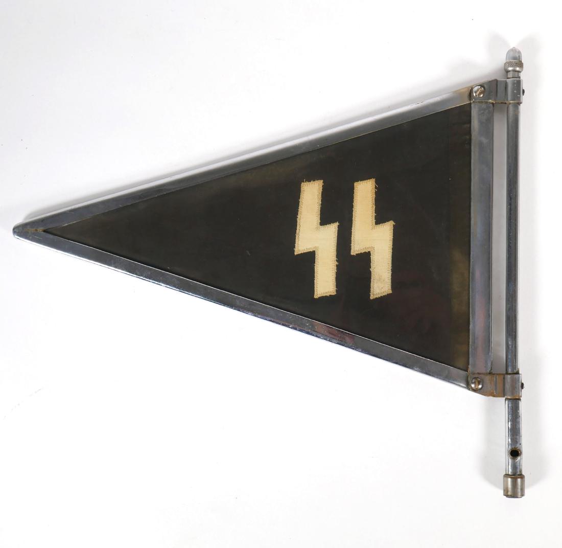 WWII German SS Car Pennant in Holder
