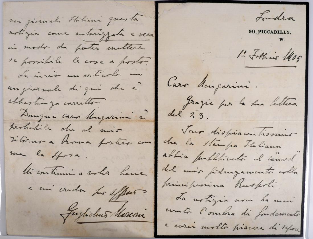 Guglielmo MARCONI, Signed Letter