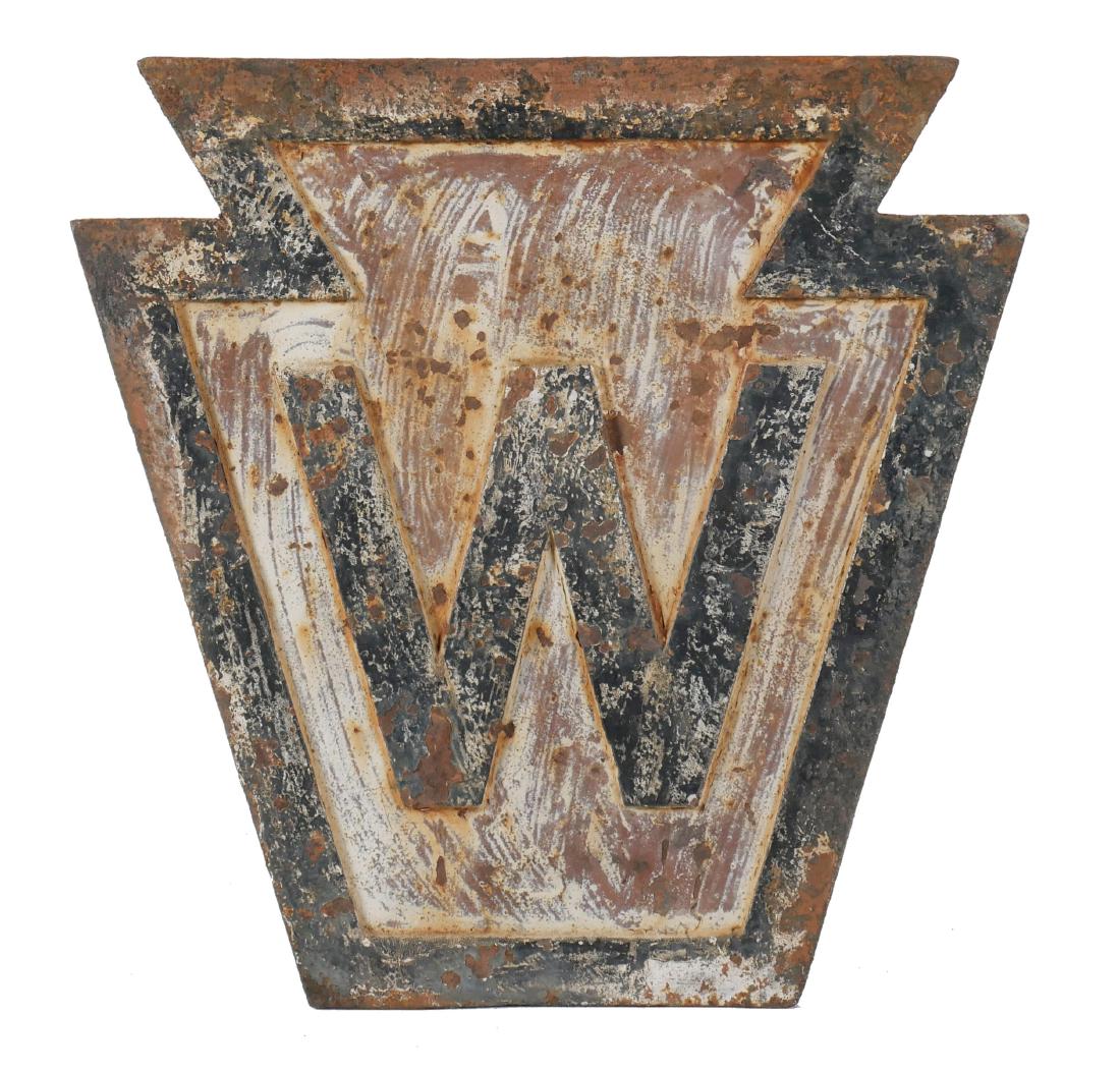 PENNSYLVANIA RAILROAD Cast Iron Whistle Sign