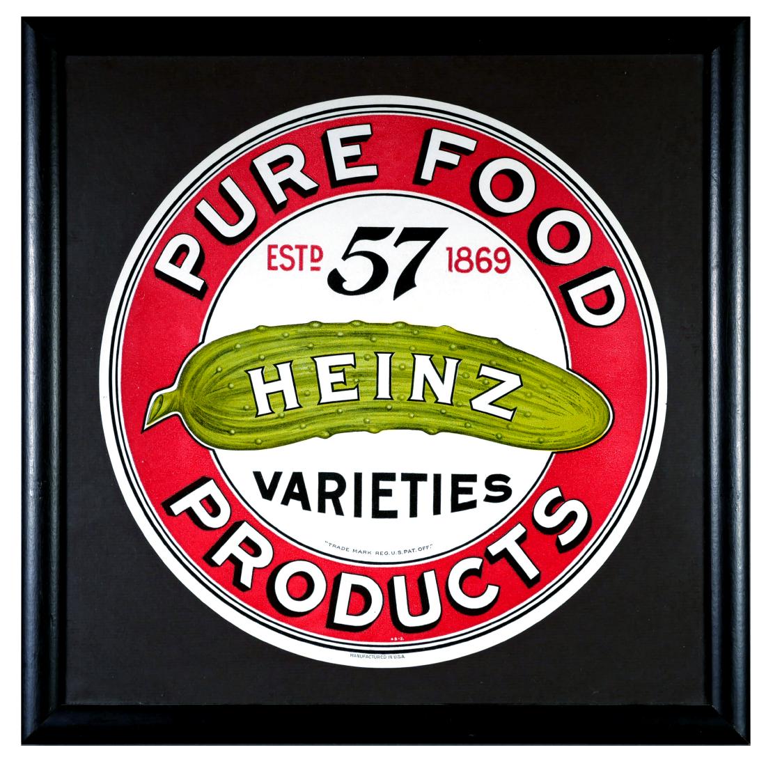 HEINZ Antique Pickle Barrel Lithograph Label
