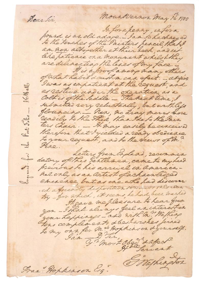 1820s Engraving of George Washington Letter