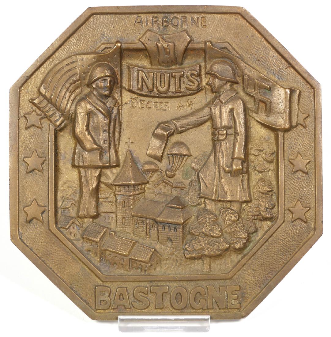101st Airborne "NUTS" Brass WWII Era Plaque