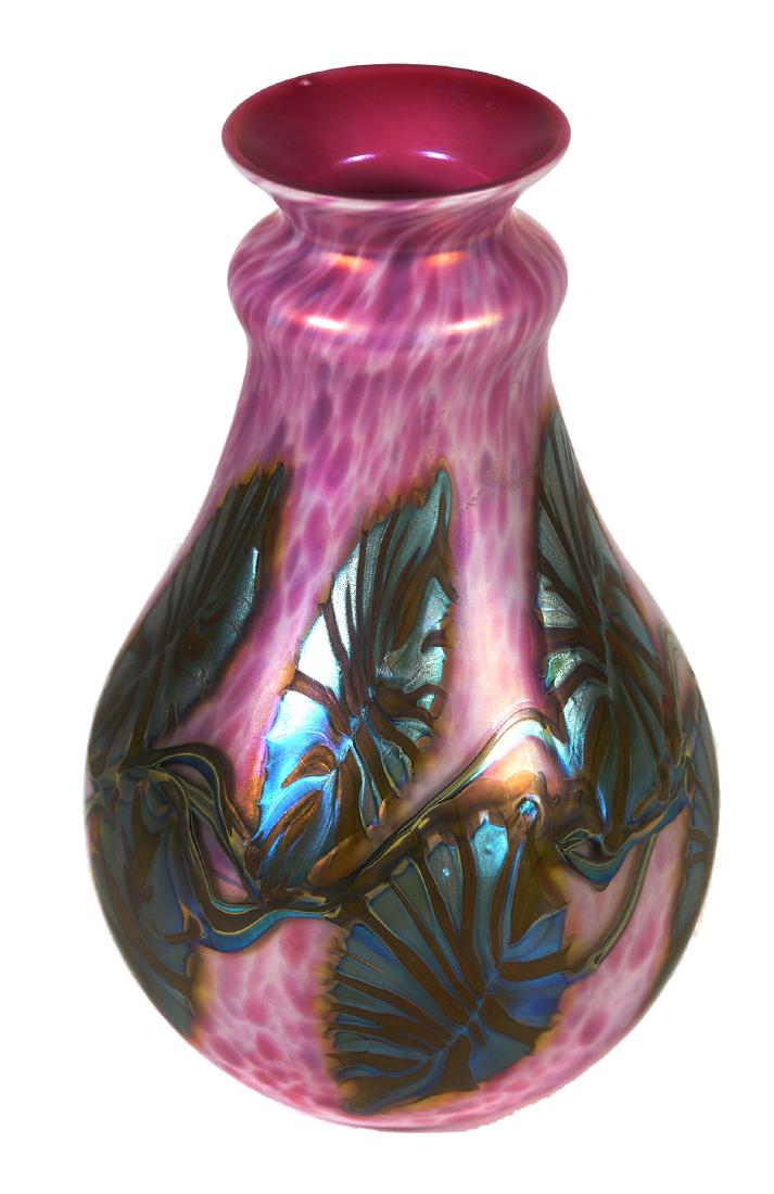 DAVID LOTTON Art Glass Vase