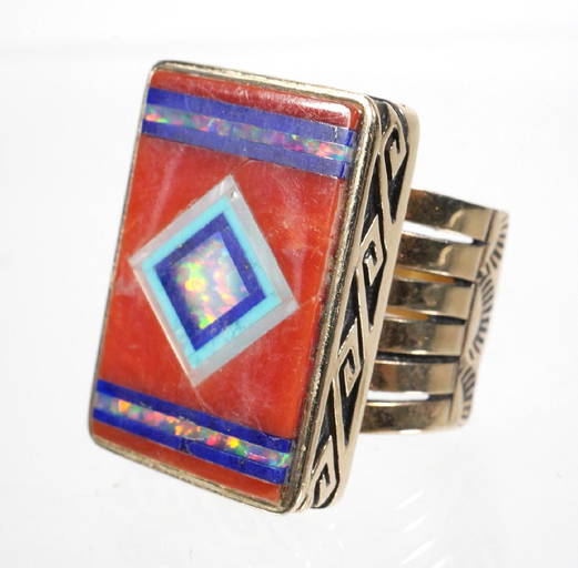 Abraham Begay 14k Gold Navajo Ring