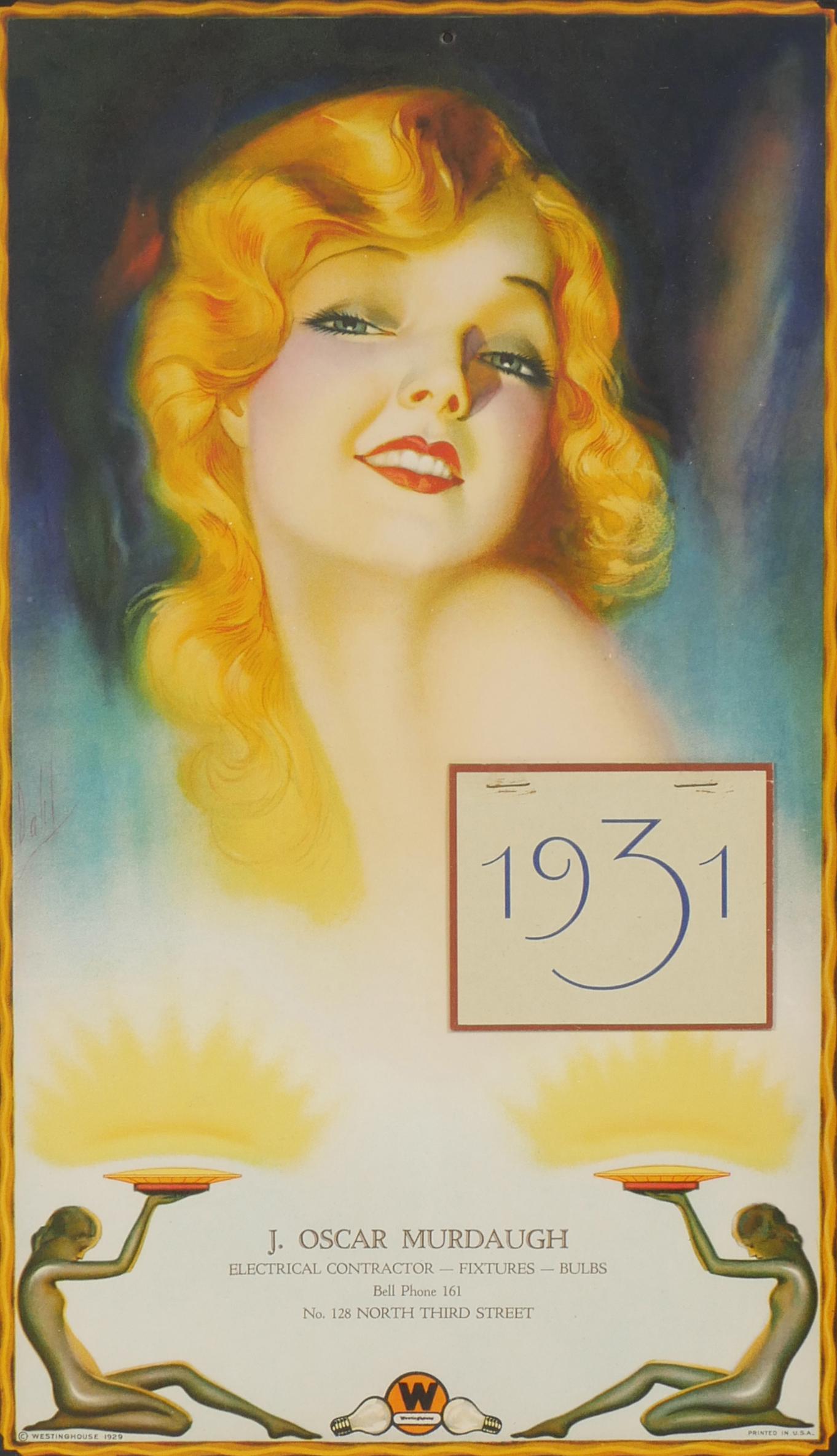 Vintage 1931 Art Deco Calendar, Westinghouse - May 09, 2020 | Blackwell ...